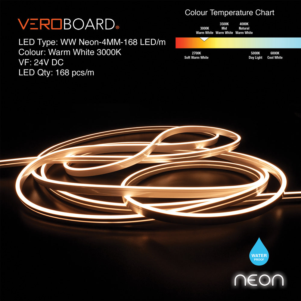 VBDFS-WW 4MM LED Flexible Neon Strip - 5 Meter Roll