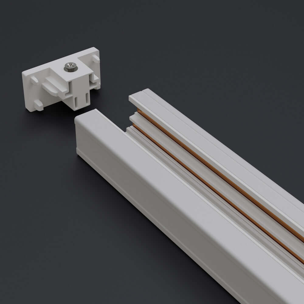 VBD-0308-TCHW 8ft White H-Type Track Channel