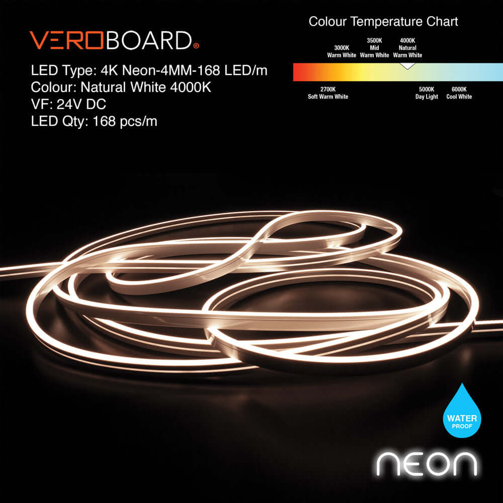 VBDFS-4K-Neon 4MM 168 LED/m Flexible Neon Strip 10M