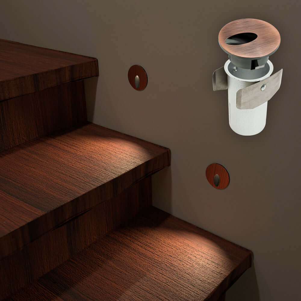 VBD-RD25-1W-3K-DB Round LED Step Lights