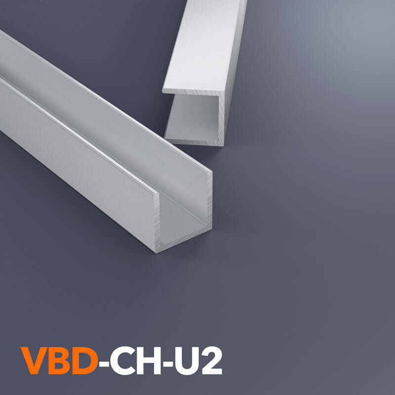 VBD-CH-U2 5/8inch Aluminum U Channel